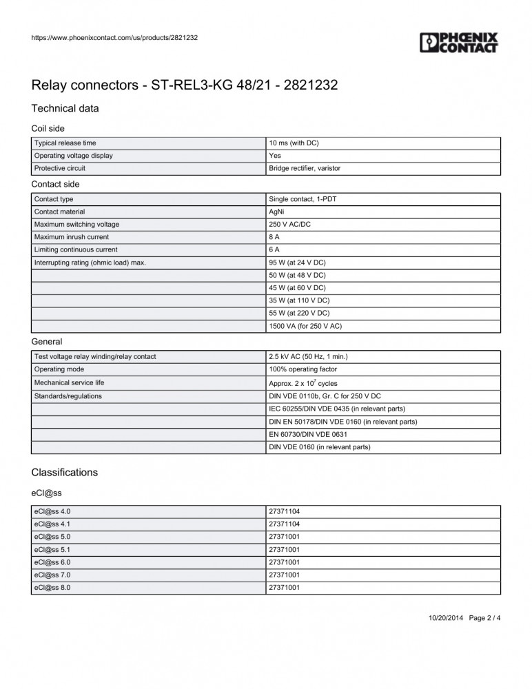 Phoenix Contact 2821232 technical document page 2