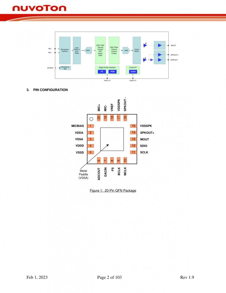 NAU88C10YG datasheet page 2