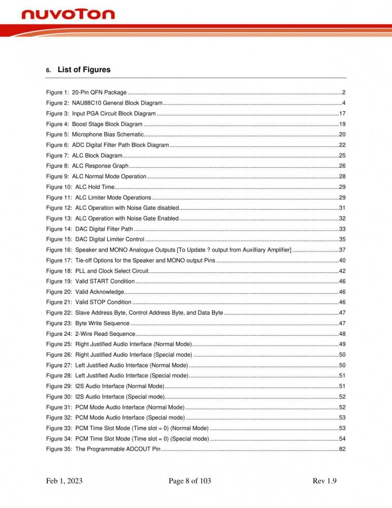 NAU88C10YG datasheet page 8