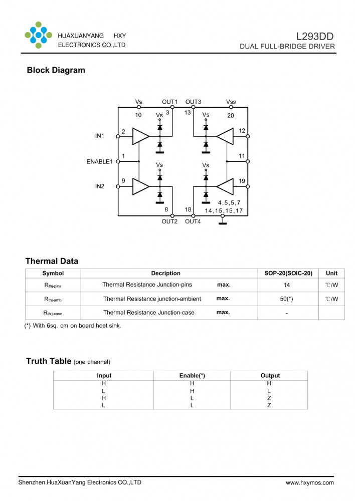 L293DD-HXY datasheet page 2