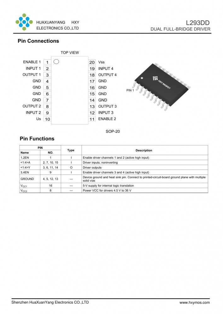 L293DD-HXY datasheet page 3