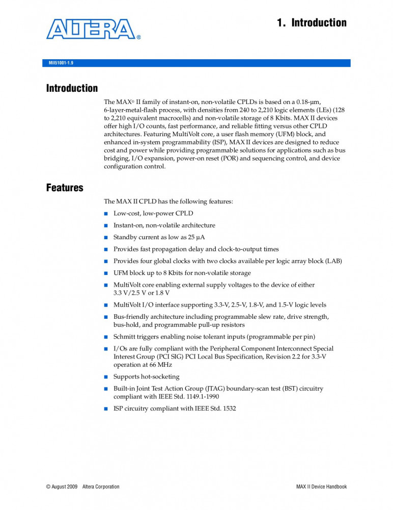 MAX II documentation page 3
