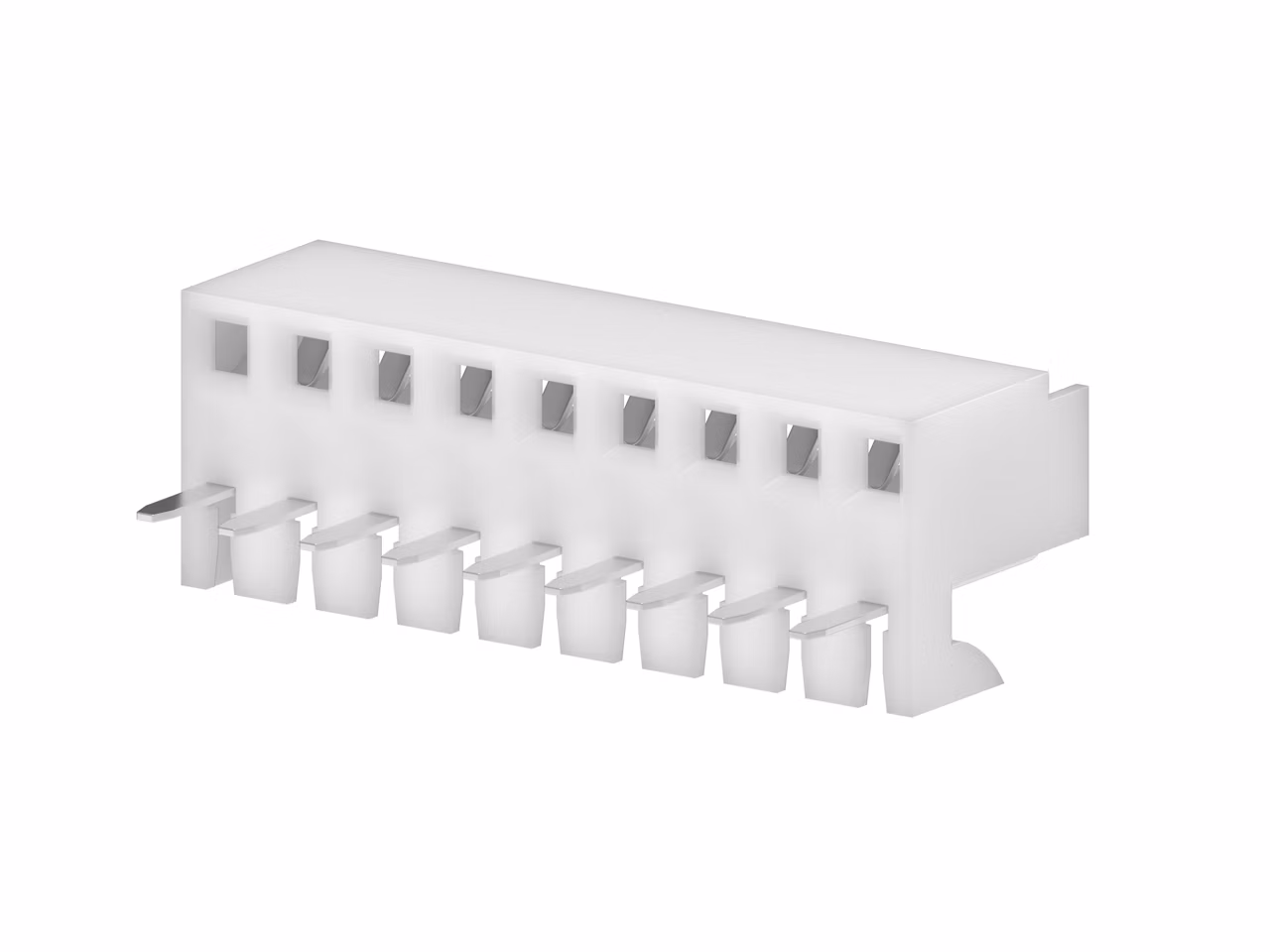 Mini-Fit Sr. Right-Angle Header, 10.00mm Pitch, Single Row, Silver (Ag) Plating, 3 Circuits, Void in Position 2