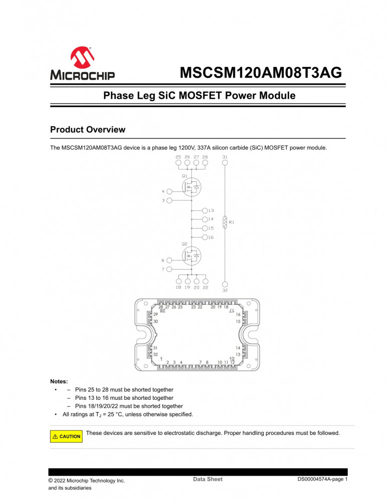 MSCSM120AM08T3AG datasheet page 1