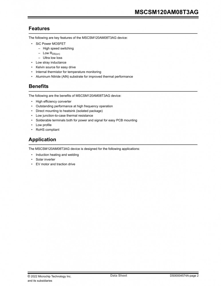 MSCSM120AM08T3AG datasheet page 2