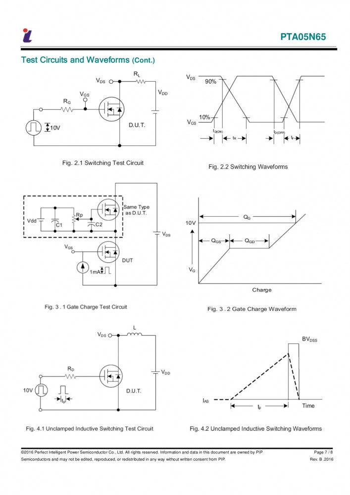 PTA05N65 datasheet page 7