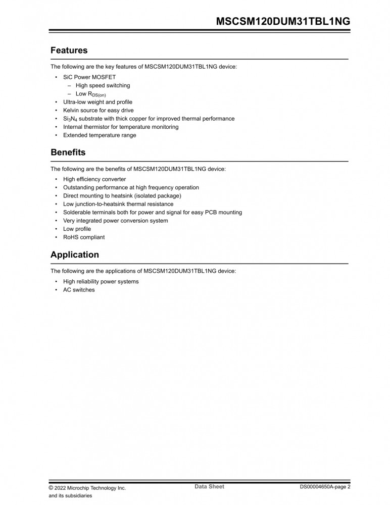 MSCSM120DUM31TBL1NG document page 2