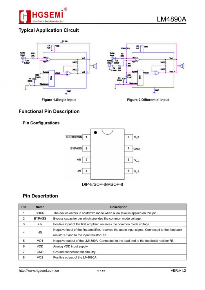 LM4890AMM/TR datasheet page 2