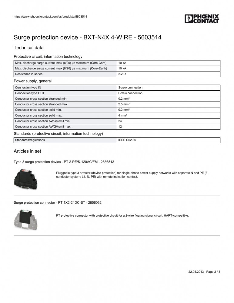 Phoenix Contact 5603514 product document page 2
