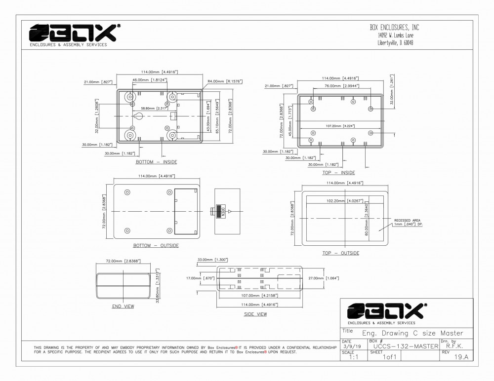 UCCS-132 engineering drawing preview