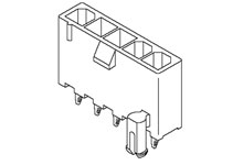 Mini-Fit Jr. Vertical Header, 4.20mm Pitch, Single Row, 5 Circuits, with  Snap-in Plastic Peg PCB Lock, Tin, Natural for sale