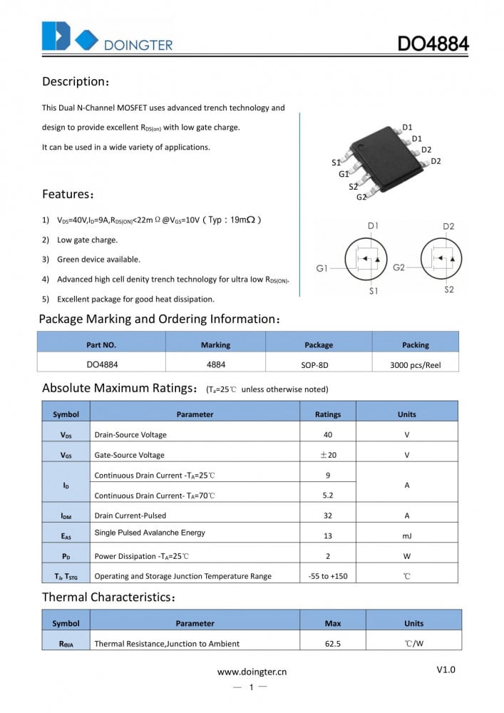 DO4884 datasheet page 1