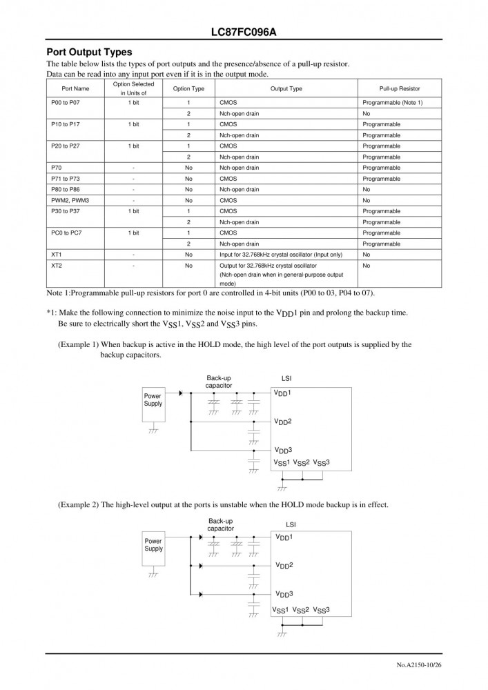 LC87FC096A datasheet page 10