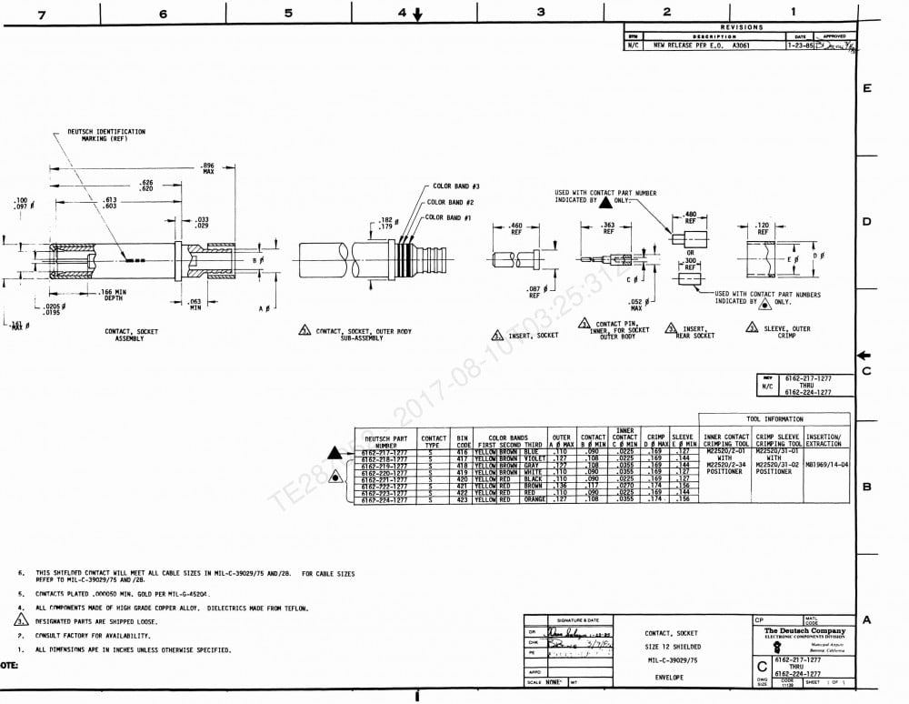 M39029/75-416 technical drawing page