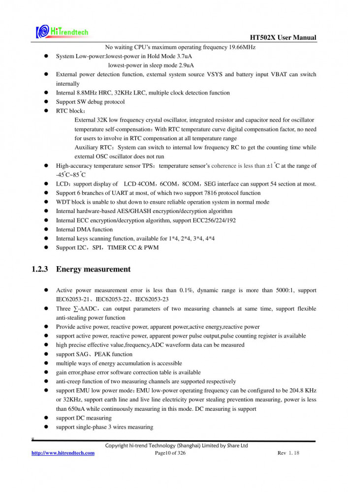 HT5023 documentation page 10