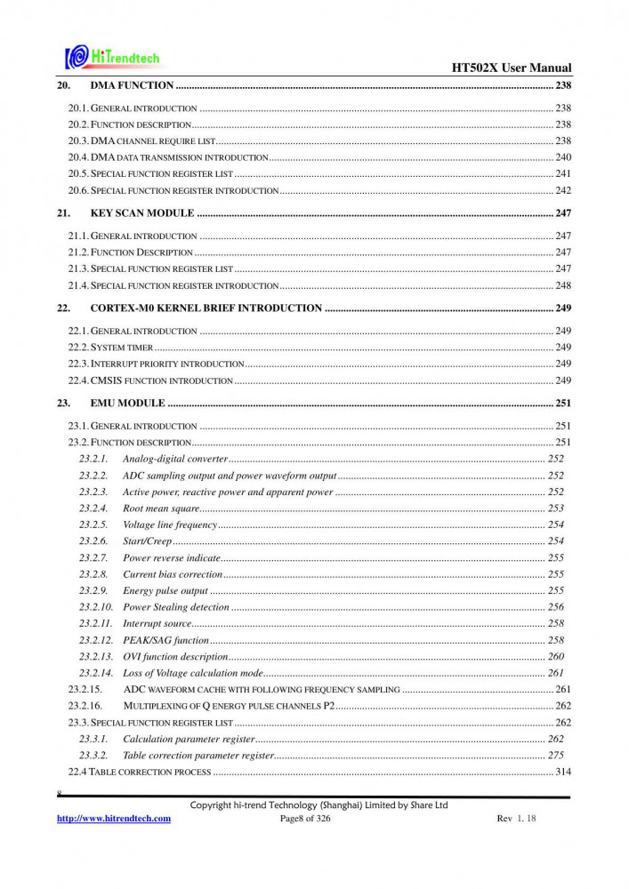 HT5023 documentation page 8