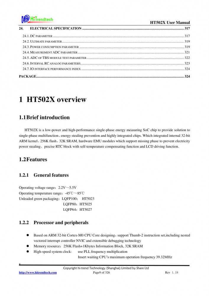 HT5023 documentation page 9