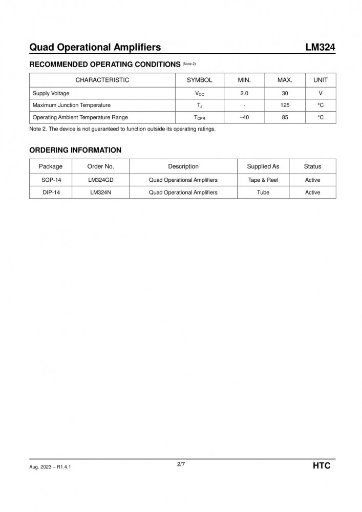LM324N technical document page 2