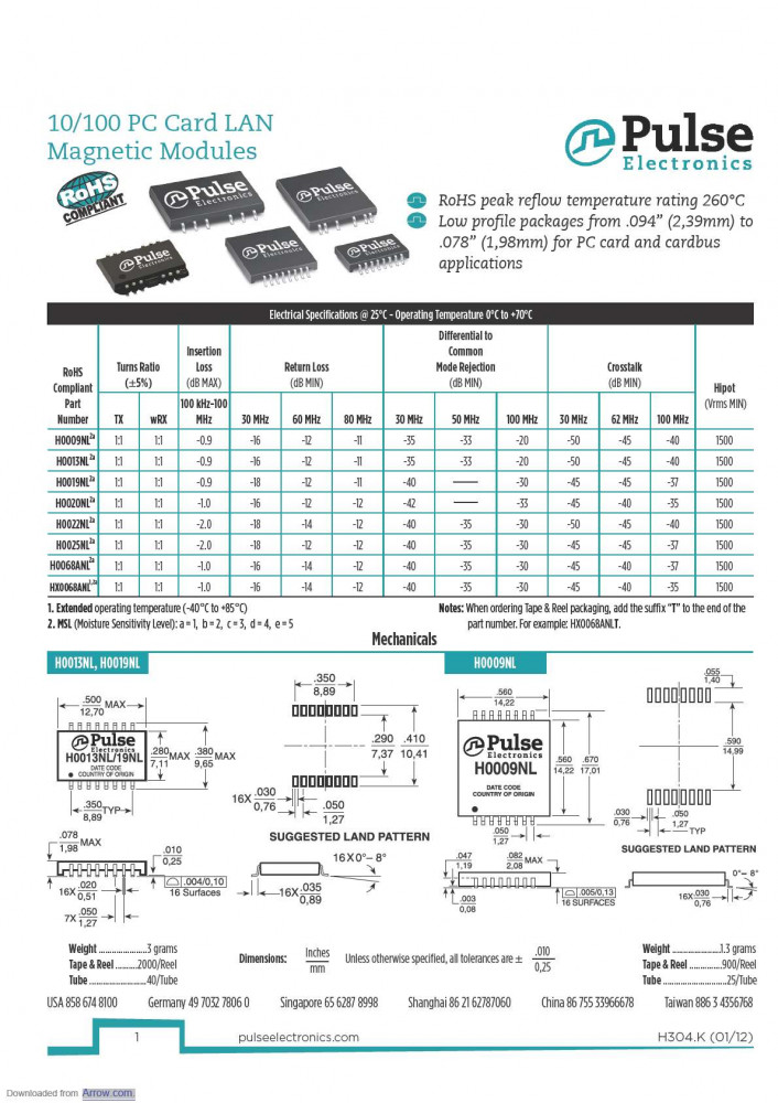 H0013NL datasheet page 1