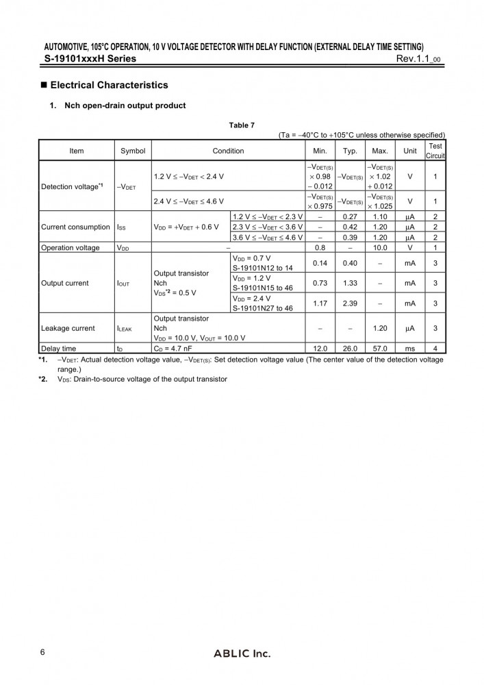 S-19101xxxH datasheet page 6