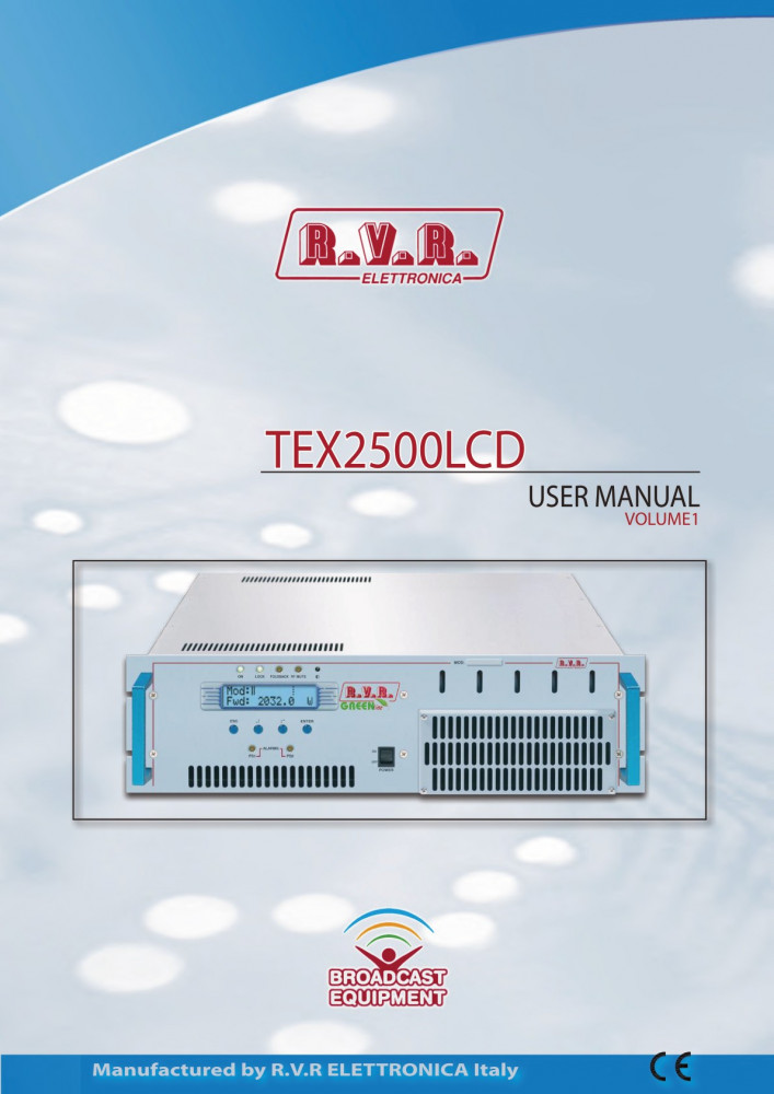 TEX2500LCD manual page 1