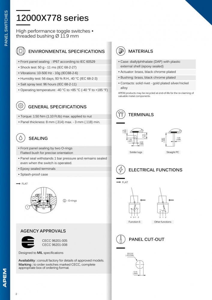 APEM 12000X778 series page 2