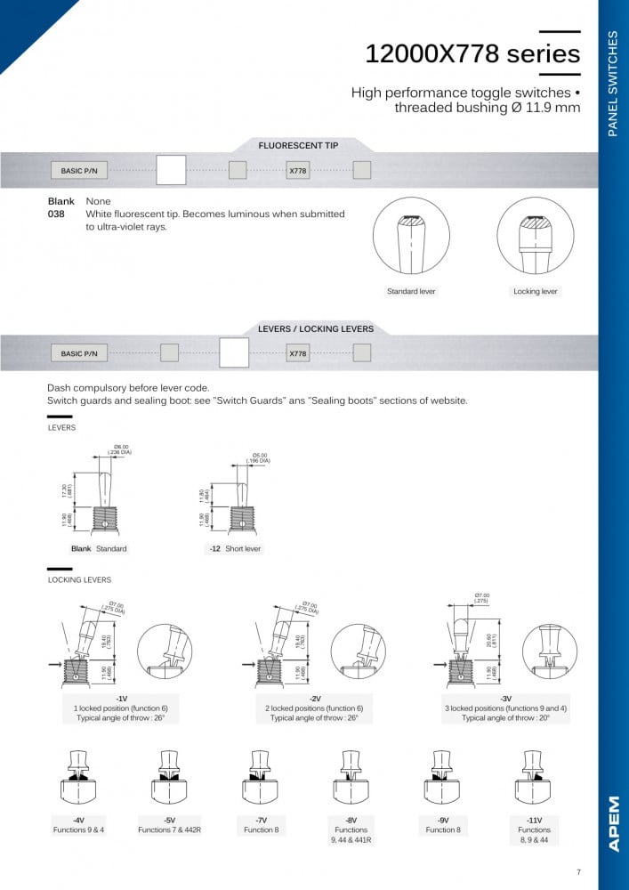 APEM 12000X778 series page 7