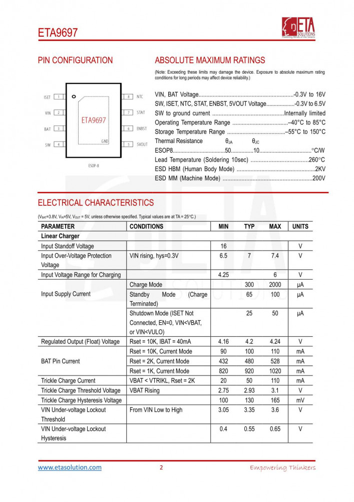 ETA9697E8A datasheet page 2