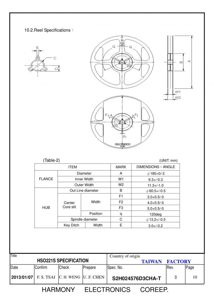 S2H024576D3CHA-T datasheet page 10