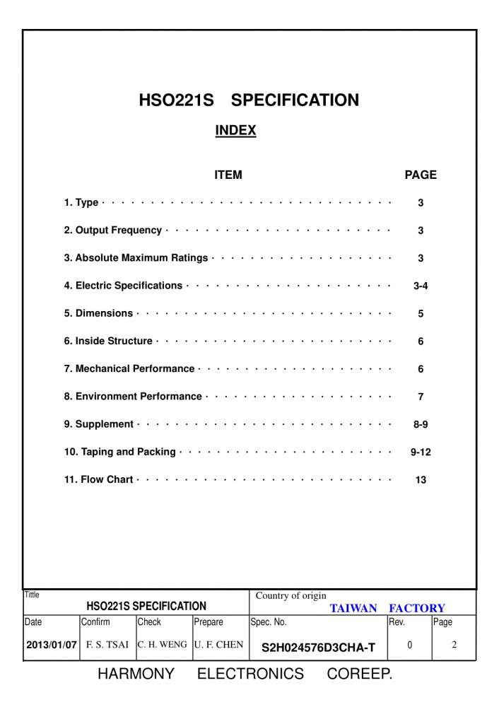 S2H024576D3CHA-T datasheet page 2