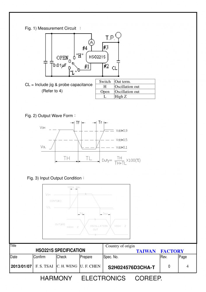 S2H024576D3CHA-T datasheet page 4