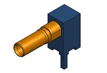 Solderless RF/Microwave PCB Connector, 1.85mm Narrow Block End Launch Jack, Screw Attachment, 67 GHz, 50 Ohms