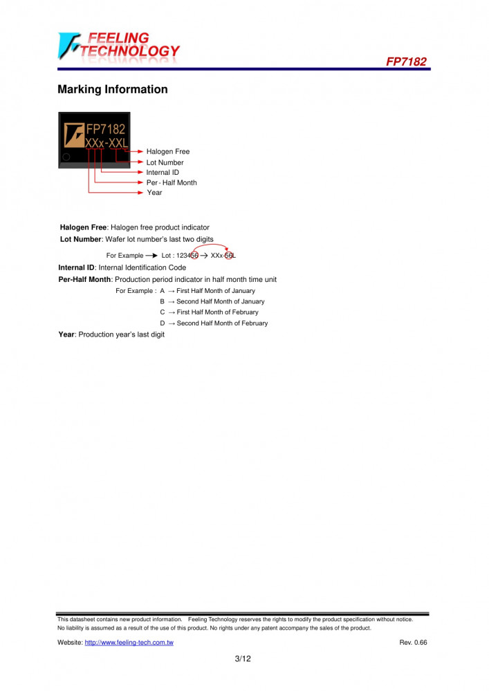 FP7182XR-G1 datasheet page 3