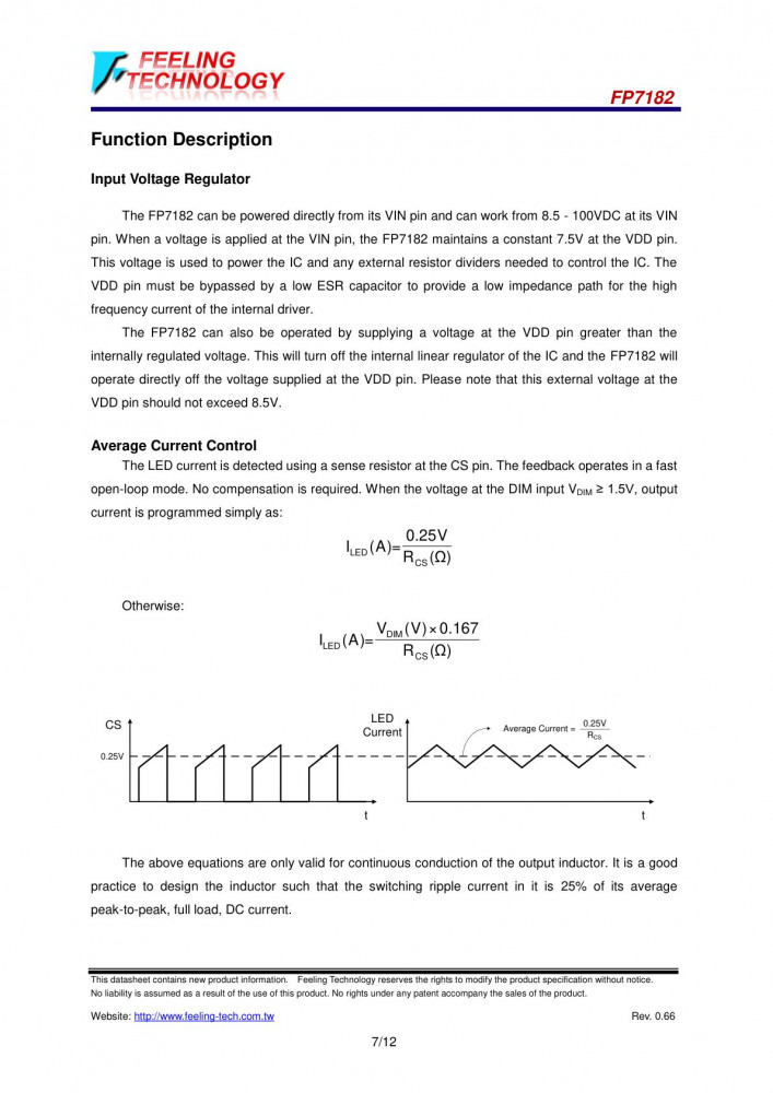 FP7182XR-G1 datasheet page 7