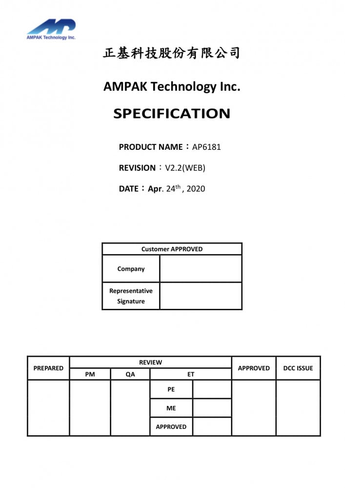 AP6181 datasheet page 1