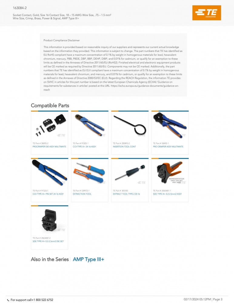 TE Connectivity 163084-2 technical document page 3