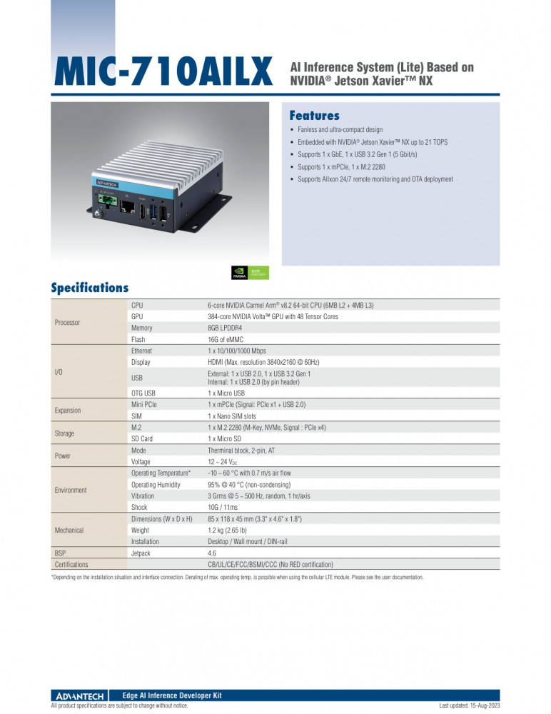 MIC-710AILX product documentation page 1