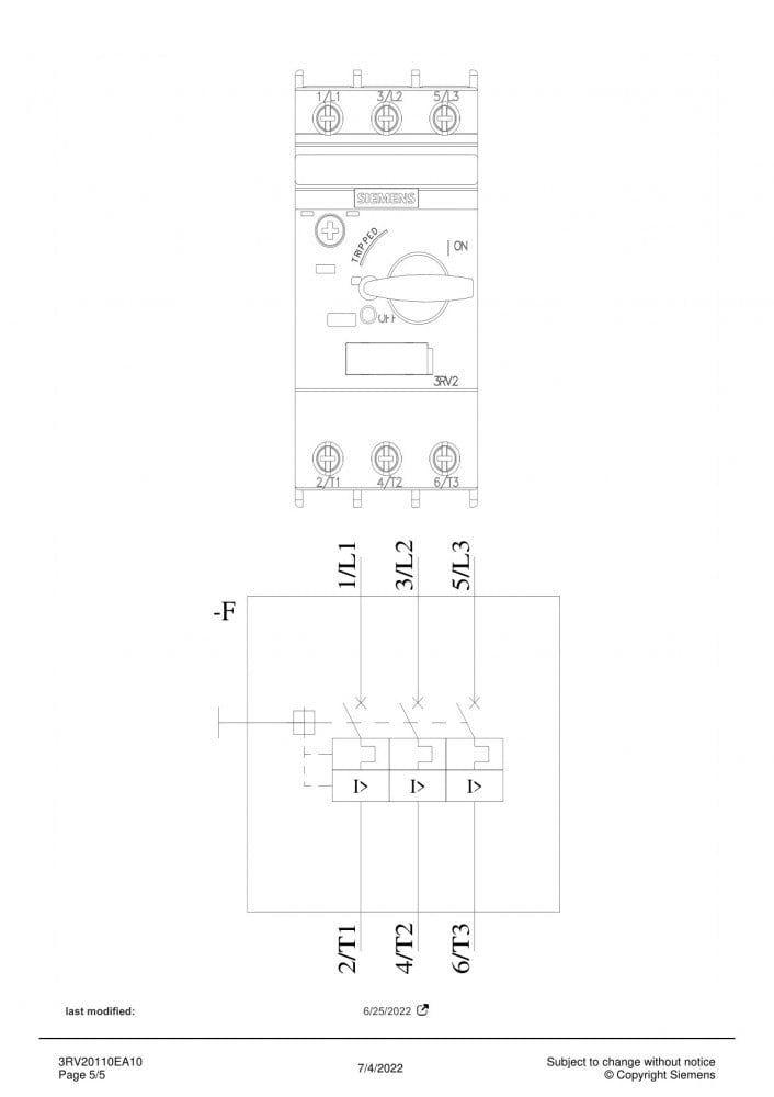 3RV20110EA10 datasheet page 5