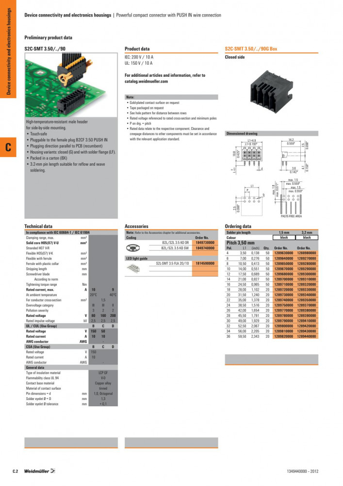 WEIDMULLER 1290280000 technical document page 1