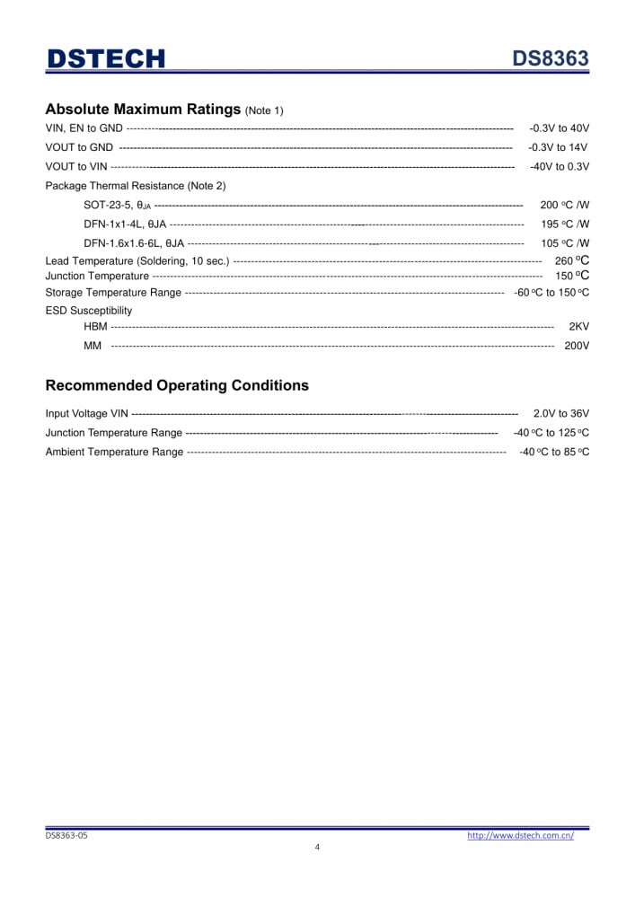 DS8363 datasheet page 4