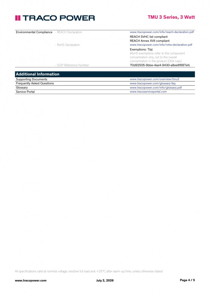 TMU 3 series technical document, page 4