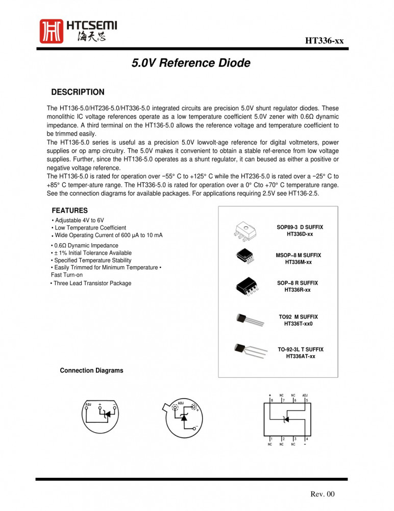 HT336 reference diode datasheet page 1