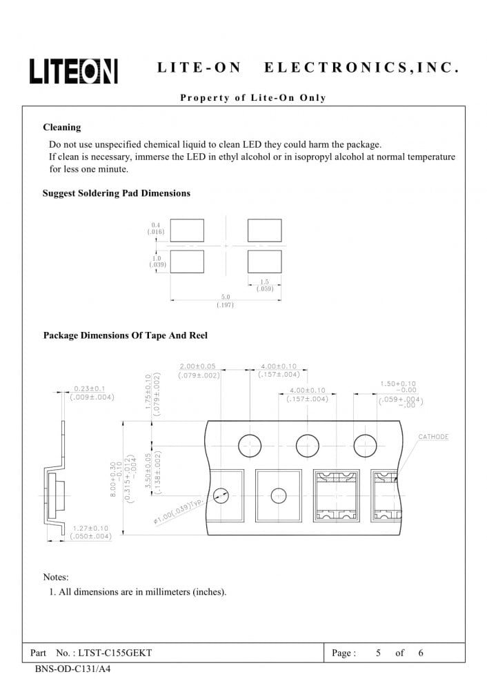 LTST-C155GEKT datasheet page 5