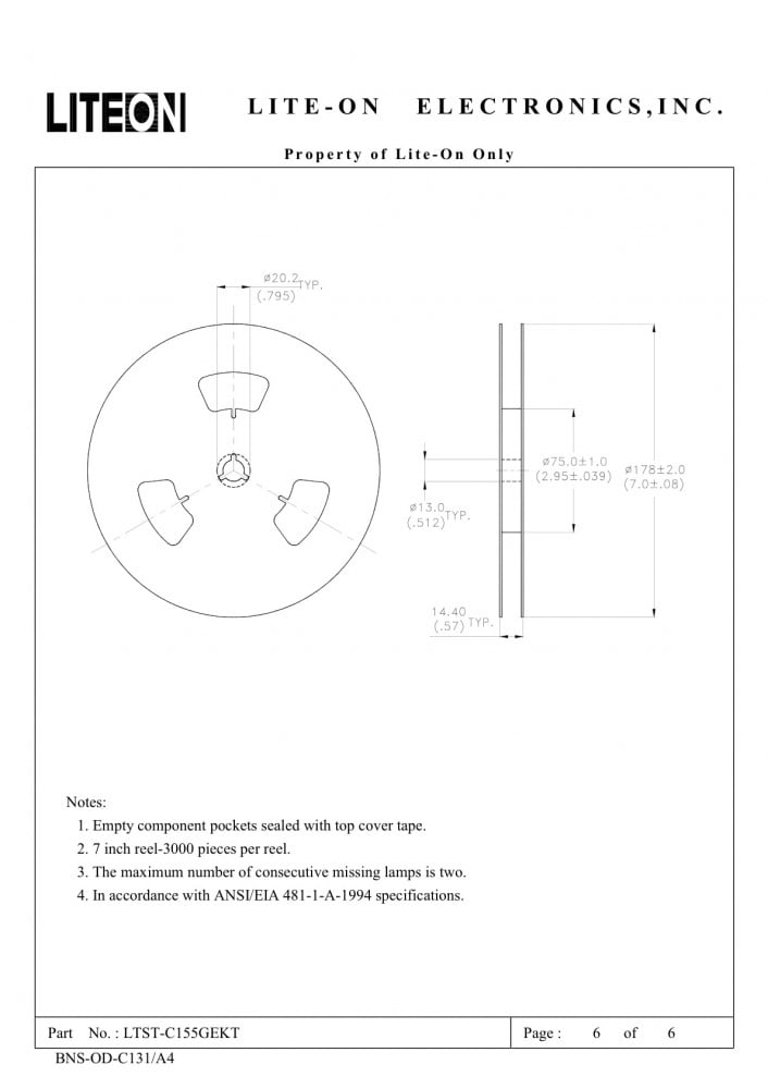 LTST-C155GEKT datasheet page 6