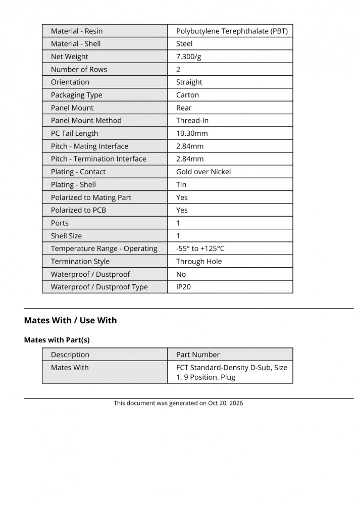 Technical document image 3 for MOLEX 1731090854