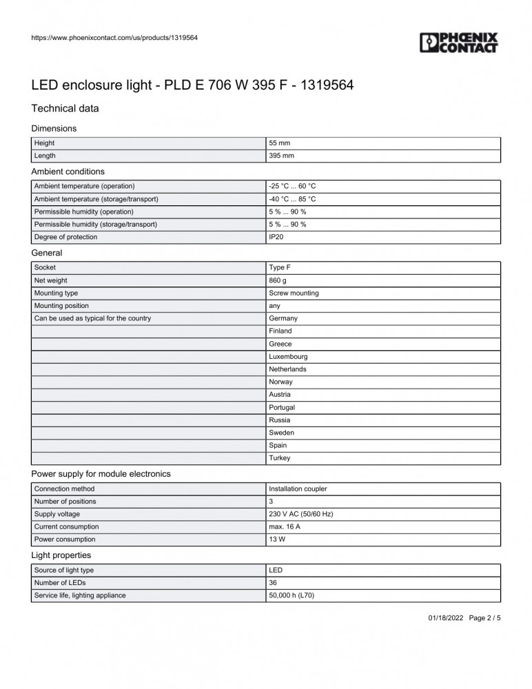 Phoenix Contact 1319564 technical document page 2