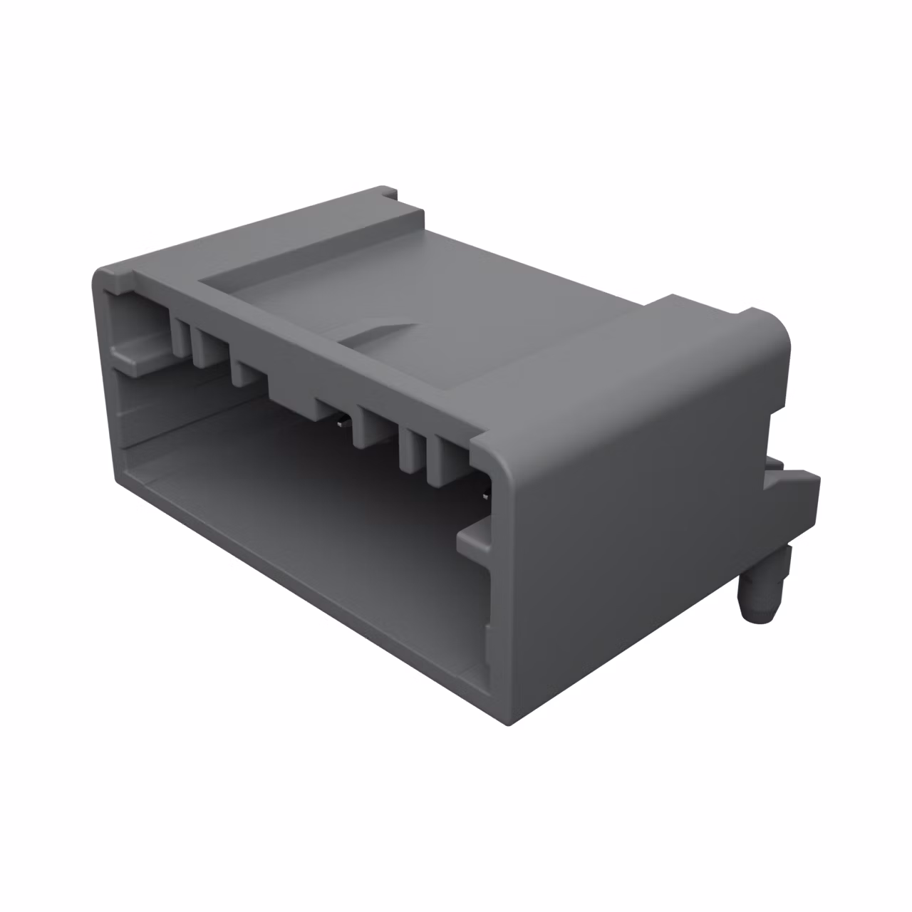 Mini50 Unsealed Right-Angle Header, UL 94 HB, Single Row, 8 Circuit, Polarization Option B, Gray, Tray for sale