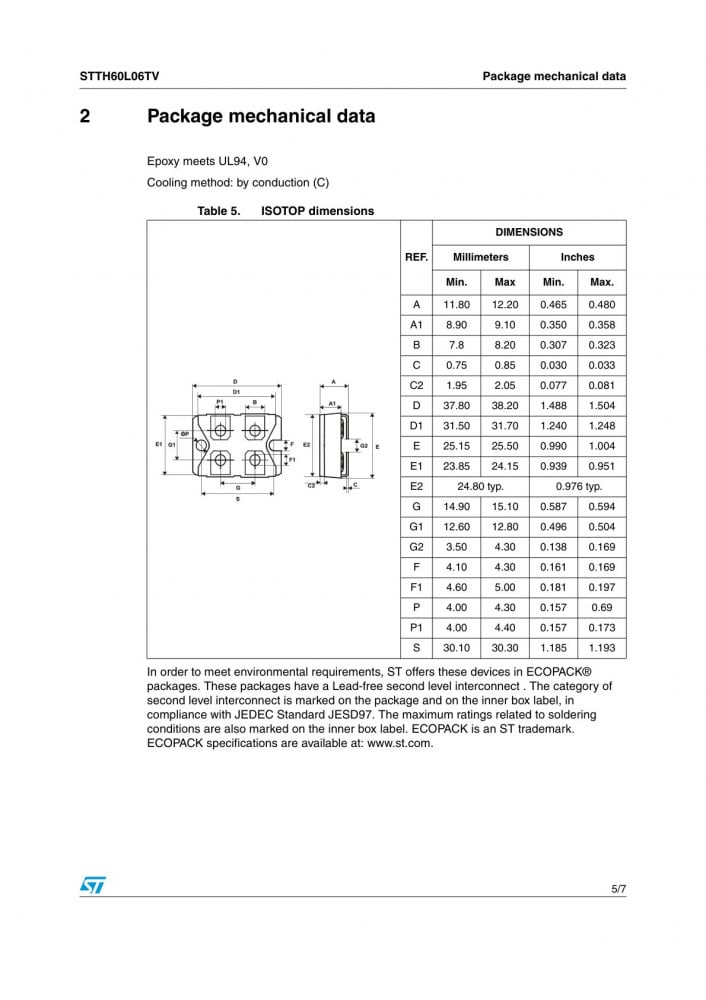 STTH60L06TV1 datasheet page 5