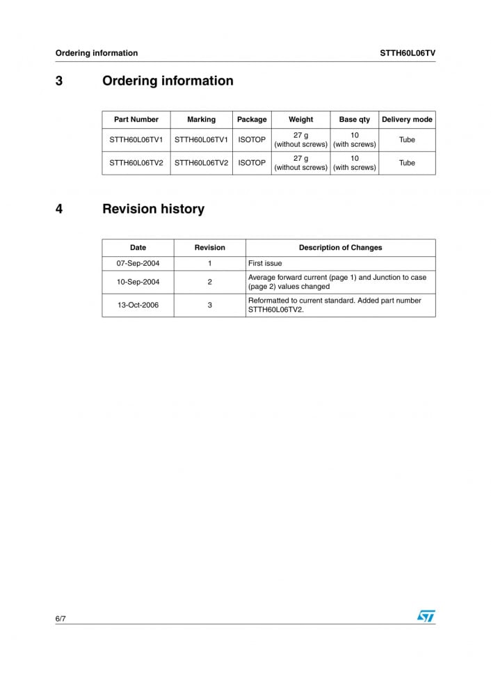 STTH60L06TV1 datasheet page 6