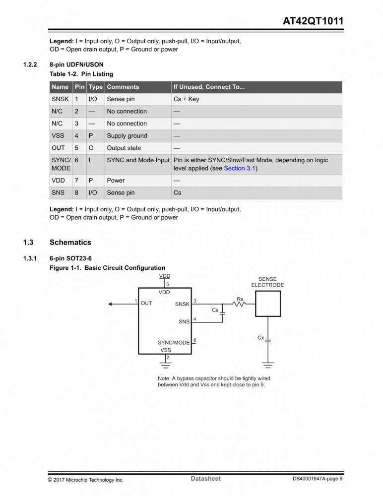 AT42QT1011 datasheet page 6